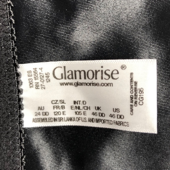 Glamorise | Intimates & Sleepwear | Glamorise Black 245 Underwire Bra ...